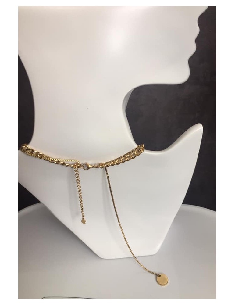 COLLIER EN ACIER DOUBLE RANG EN ACIER SHANA